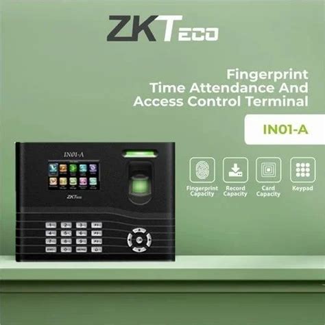 Zkteco In01 A Professional Biometric Attendance Access Control With