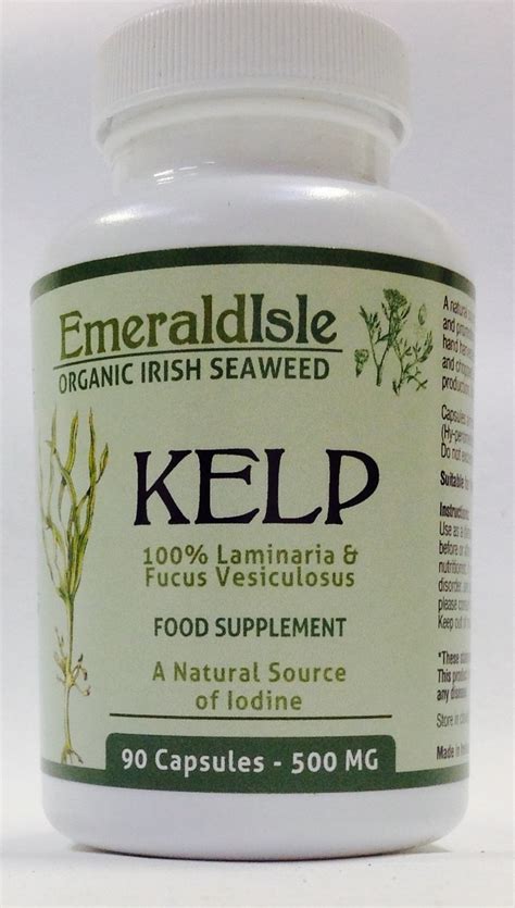 Kelp Capsules Bottle Or Refill Organic Irish Seaweed Emerald Isle