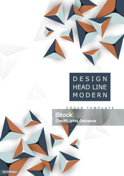 기하학적 요소와 추상 다채로운 배경 비행 피라미드 삼각형 최소한의 커버 디자인 회사 설계를 위한 템플릿입니다 벡터 3차원 형태에 대한 스톡 벡터 아트 및 기타 이미지