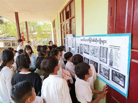 မိုင်းစံမြို့ အခြေခံပညာအထက်တန်းကျောင်း၌ စာဖတ်ရှိန်မြှင့်တင်ရေး အသိပညာပေးဟောပြောပွဲနှင့် နံရံကပ