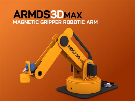 Big Robotic Armds3dmax With Magnetic Gripper By Mauricioduarte Makerworld Download Free 3d Models