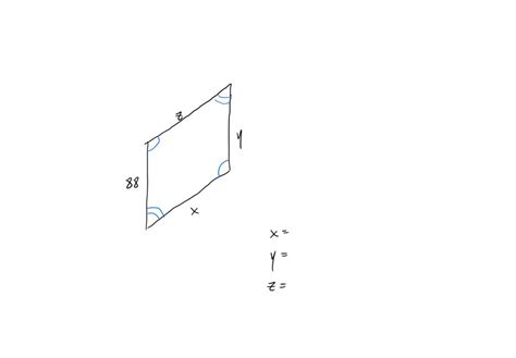 SOLVED Find The Length Of The Three Missing Sides In The Rhombus Below 88