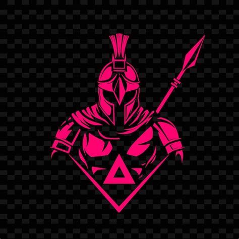 Spartan Warrior Symbol Logo With Lambda And Spear For Decora Creative