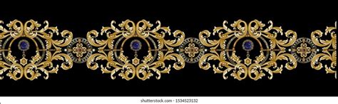 고급 바로크 양식 로코코 패턴 섬유 스톡 일러스트 1710173983 Shutterstock