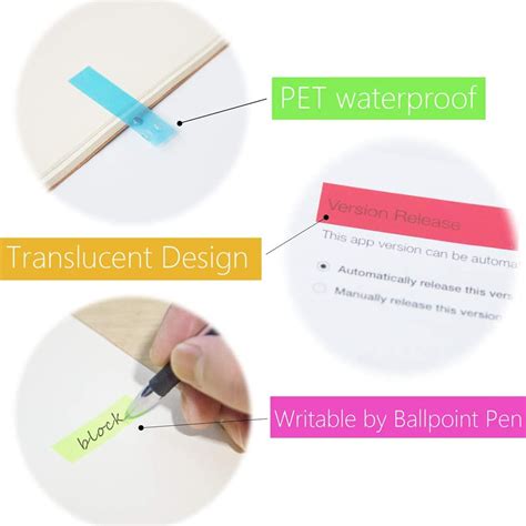 Owlkela 1200 Pcs Page Markers Colored Sticky Index Tabs Arrow Flag Tabs 10 Colors 0 47 1 78