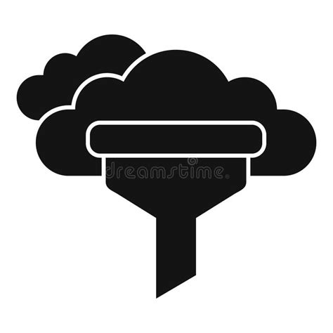 Cloud Data Funnel Icon Simple Vector Work Idea Stock Illustration