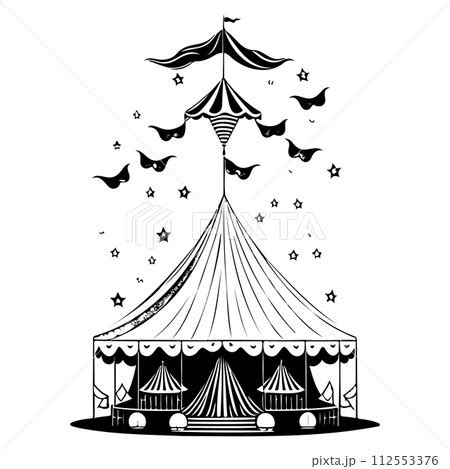 Circus Tent Clip Art Black And White Circus Tent Tops Red And White