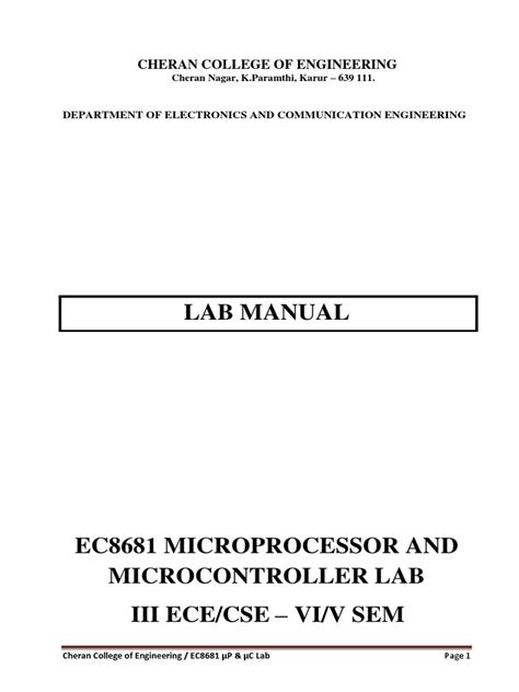 mpmc ec8691 lab manual download free pdf electric motor assembly language