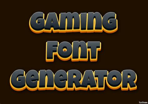 Gaming Font Generator Text Effect And Logo Design Font
