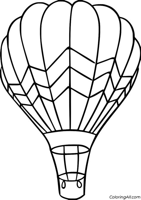 Tourism Hot Air Balloon Coloring Page Coloringall