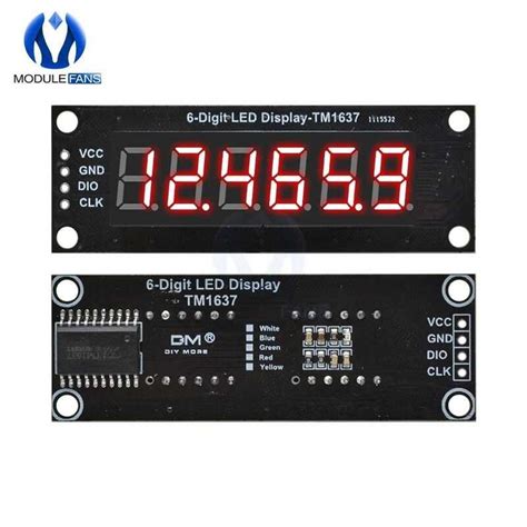 Jual 6 Digit 036 7 Segmen Tm1637 Display Module 036 Inci Led