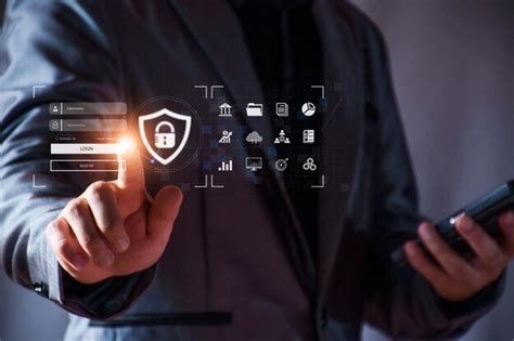 Premium Photo Cyber Security Concept Businessman Login Access Business Sensitive Information