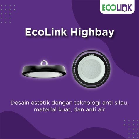 Ecolink Highbay Led W Lampu Gantung Industri Watt Putih Bintang Mas Abadi