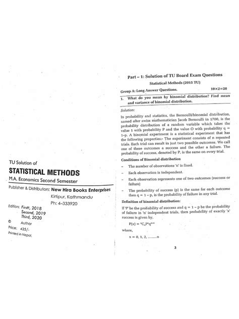 Statistics Solutions Pdf