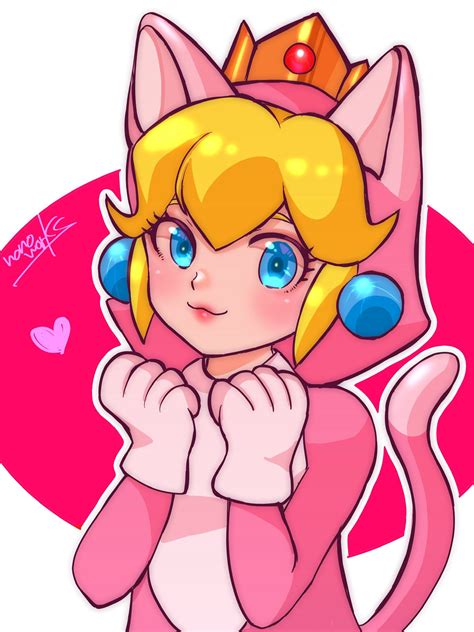 Princess Peach And Cat Peach Mario And 1 More Drawn By Nonoworks