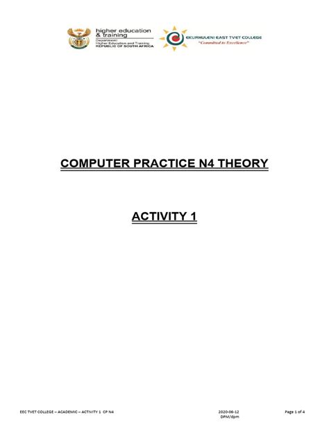 Computer Practice N4 Theory Activity 1 Pdf Computer File Computer