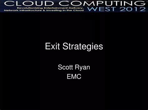 PPT Exit Strategies PowerPoint Presentation Free Download ID