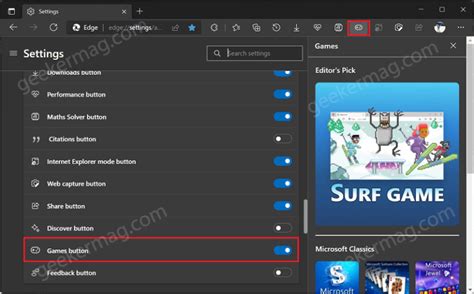 Play HTML Browser Games In Edge Using Edge Games Panel
