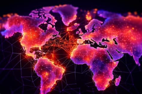 Premium Photo Abstract Global Map A Reflection Of Globalization And Geography Generative Ai