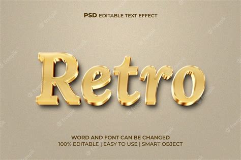 Premium Psd Retro 3d Text Effect