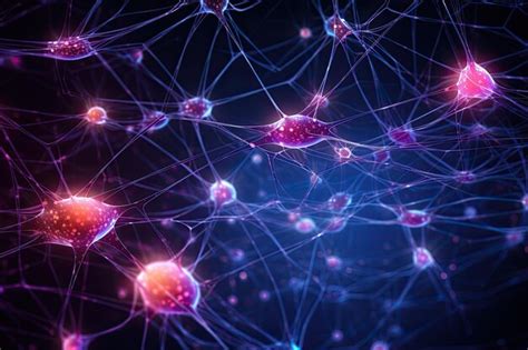 Premium Ai Image 3d Rendering Of Neuron Cell With Glowing Particles Computer Generated