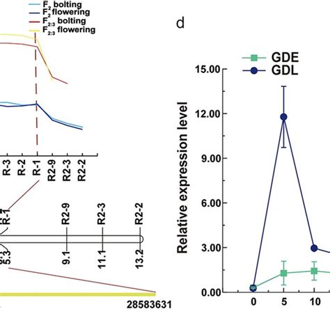 Qtl Mapping Of Bolting And Flowering Time In Qbt2 A The Qtl Mapping