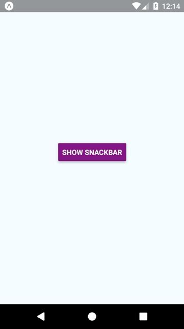 react native snackbar bottom flash message about react