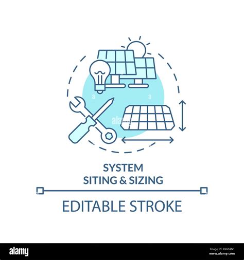 System Siting And Sizing Turquoise Concept Icon Stock Vector Image Art Alamy