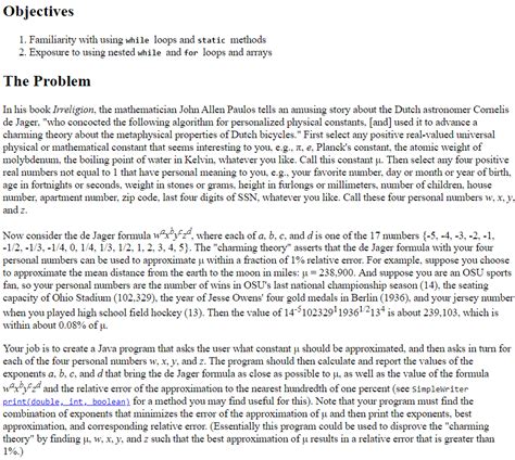 Solved Objectives Familiarity With Using While Loops And Chegg