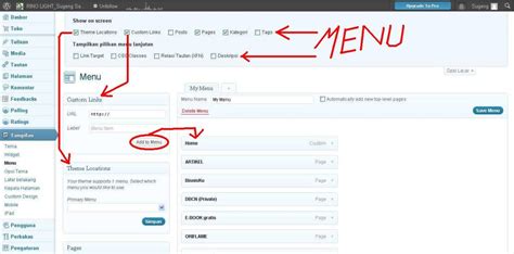 Cara Membuat Menu Dan Sub Menu Pada WordPress Sintangweb Com