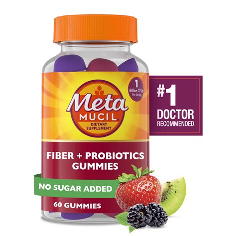 Metamucil Fiber Supplement Probiotic Gummies For Digestive Health