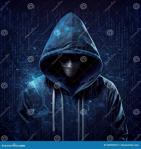 Hacker Programmer Modern Spy Illegal Data Search Ai Generated Image Stock Illustration