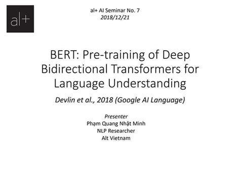 Bert Pre Training Of Deep Bidirectional Transformers For Language Understanding Pdf