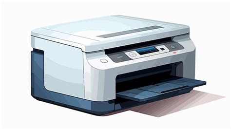 Minimalist Thin Printer Cartoon Vector Illustration Premium Ai