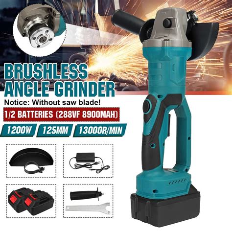 무선 임팩트 앵글 그라인더 1200w 125mm 브러시리스 Diy 전원 공구 절단기 마키타 배터리용 폴리셔