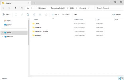 Revit Content Administration Kit Panel Manage Families Kobilabs