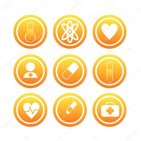 Orange Medical Signs — Stock Vector © Isabelle 6210511