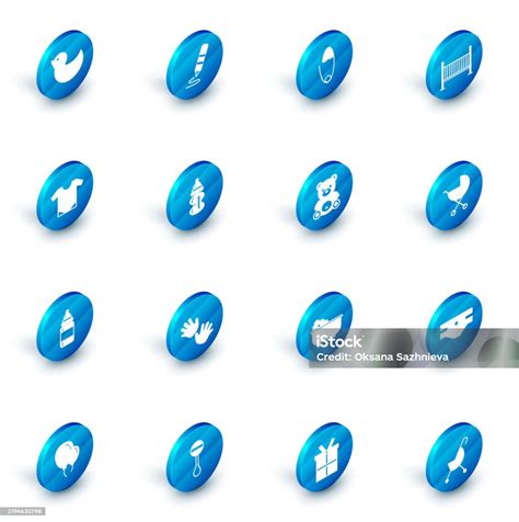 그림용 왁스 크레용 클래식 스틸 안전핀 아기 침대 요람 침대 Onesie 병 유모차 및 테디 베어 플러시 장난감 아이콘을 설정하세요 벡터 0명에 대한 스톡 벡터 아트 및