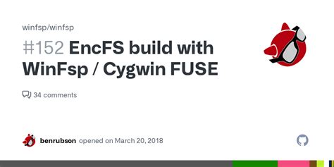 Encfs Build With Winfsp Cygwin Fuse · Issue 152 · Winfspwinfsp · Github