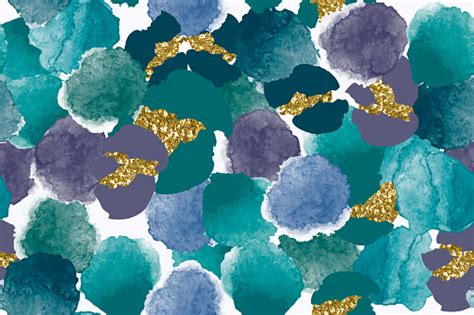 벡터로 만든 다채로운 수채화와 골드 반짝이 모양의 색상 추상적이고 다양한 원활한 패턴 가리기에 대한 스톡 벡터 아트 및 기타 이미지 가리기 가리키기 구 Istock