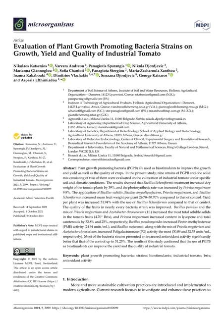 Evaluation Of Plant Growth Promoting Bacteria Strains Pdf