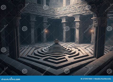 Ancient Architecture With Labyrinth Stock Illustration Illustration Of City Building 275931860