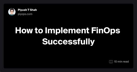 Successful Finops Implementation Guide