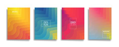 밝은 그라데이션 색상 추상적 인 라인 패턴 배경 커버 디자인 트렌디하고 선명한 선명한 색상의 현대적인 배경 디자인 파란색 보라색 빨간색 오렌지 녹색 플래카드 포스터 벡터