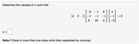 Solved Determine The Values ﻿of X ﻿such