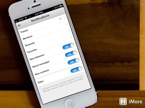 how to customize and manage twitter for ios push notifications imore
