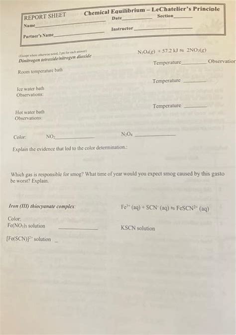 Solved Report Sheet Name Partners Name Except Where