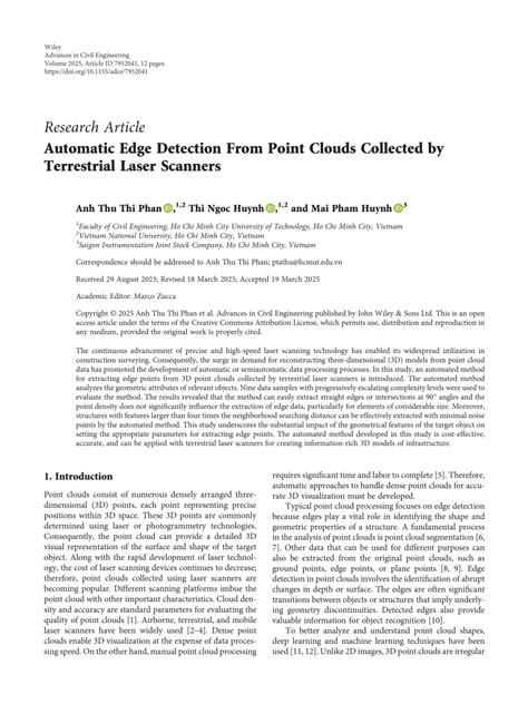 Pdf Automatic Edge Detection From Point Clouds Collected By Terrestrial Laser Scanners