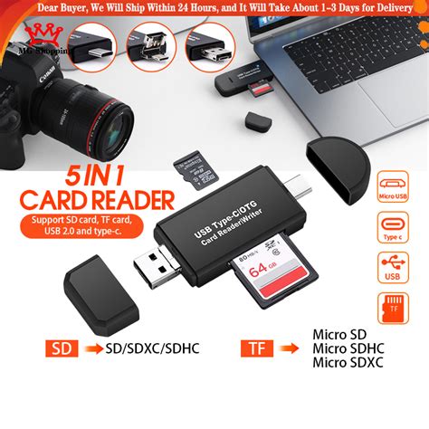 5 In 1 Multifunction USB Memory Card Reader High Speed SD TF Memory Card Adapter For Smartphone