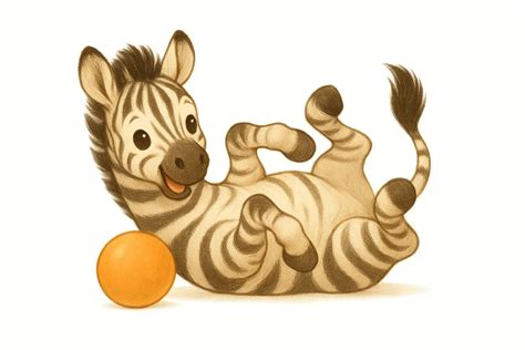 じゃれるかわいいしまうま｜イラスト・フリー素材なら「シンテリ」